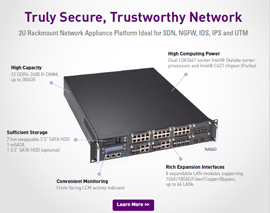 1U Rackmount Network Appliance with Intel Xeon D-1700 - NA721